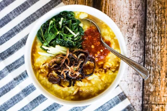 Instant Pot Congee with Brown Rice and Turmeric | All Ways Delicious