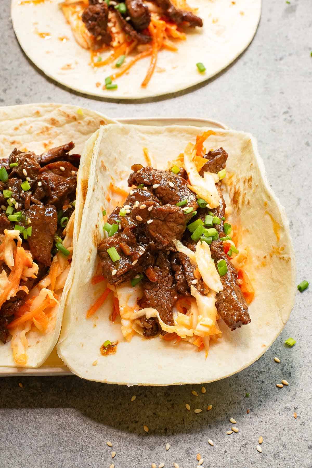 Bulgogi Tacos with Korean Spicy Slaw | All Ways Delicious