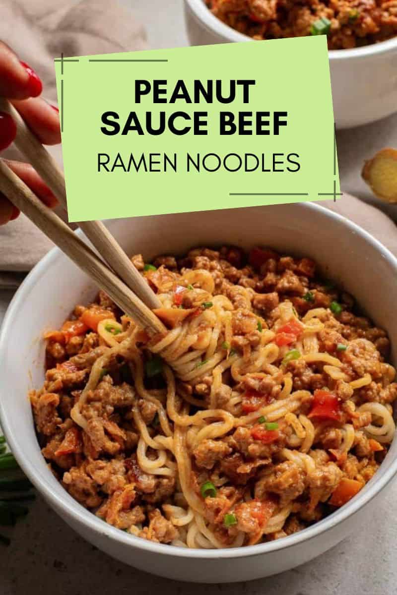 Peanut Sauce Beef and Ramen Noodles