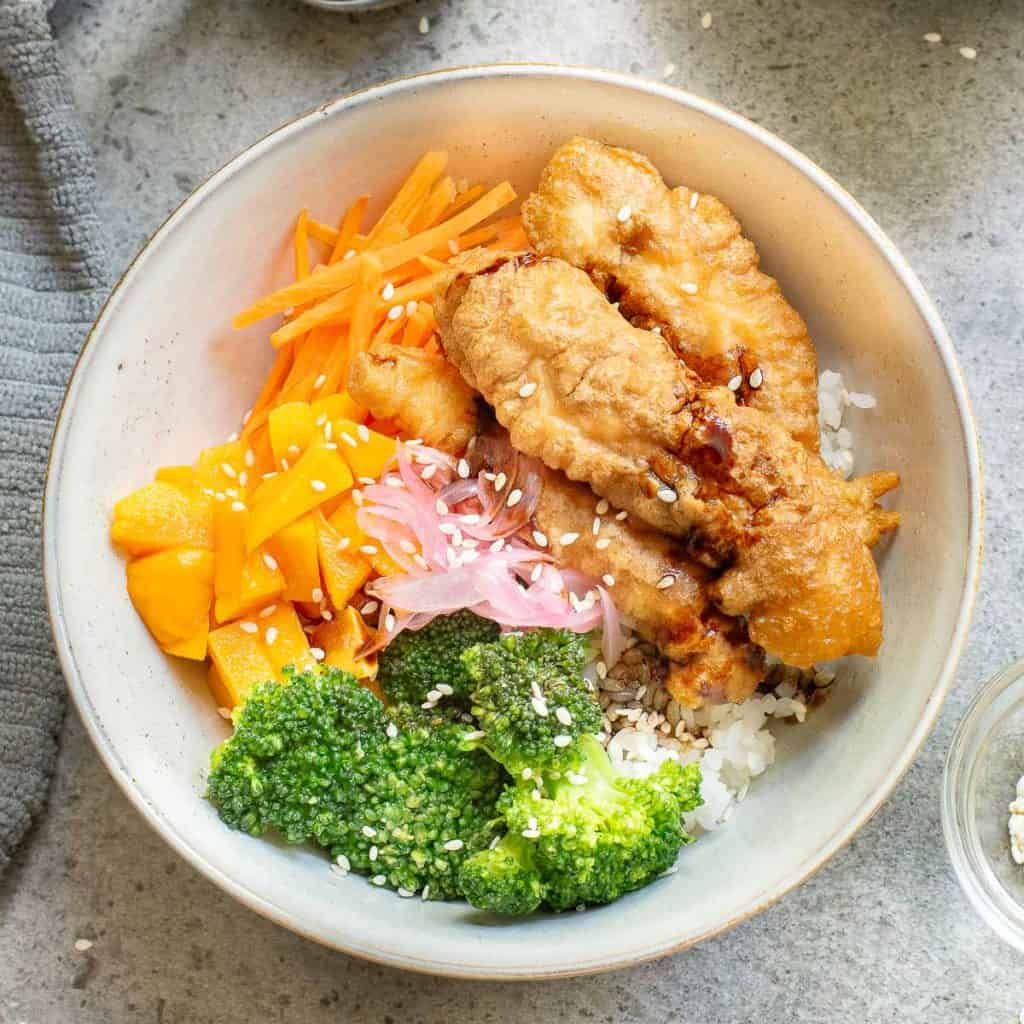 Chicken Tempura Poke Bowl | All Ways Delicious