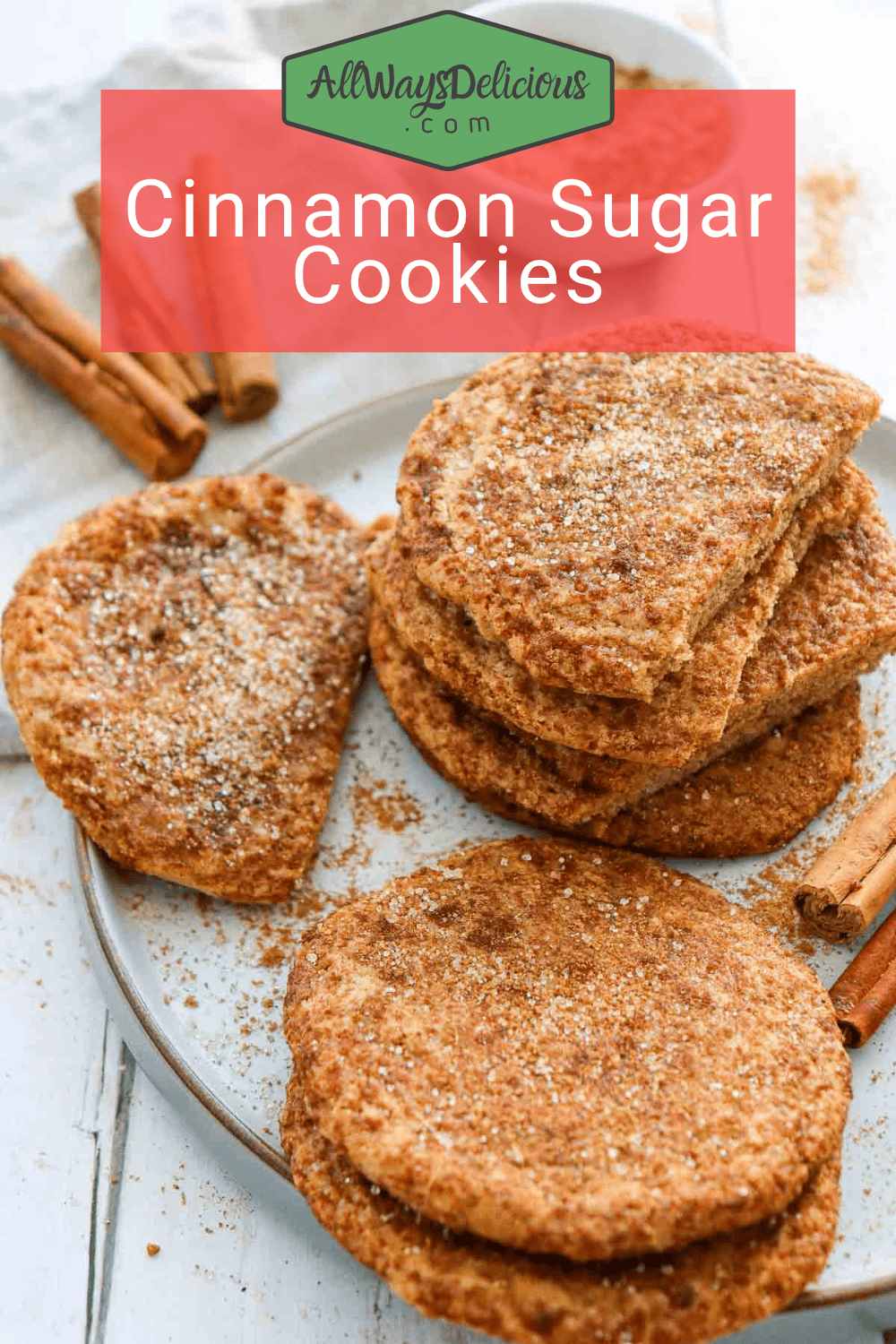 Cinnamon Sugar Cookies | All Ways Delicious